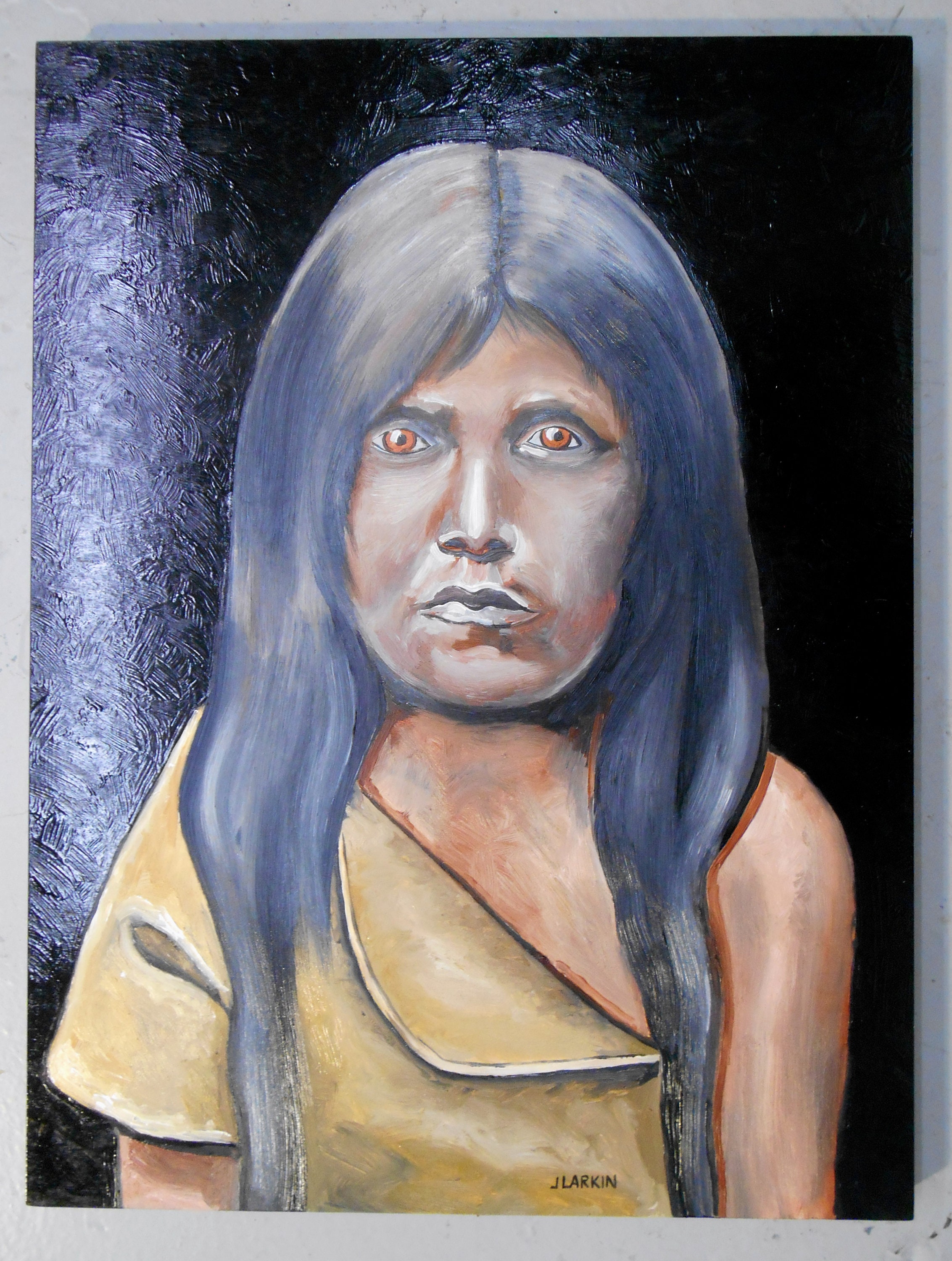 Hopi Girl, Native American Oil Painting, American Indian Oil Painting ...