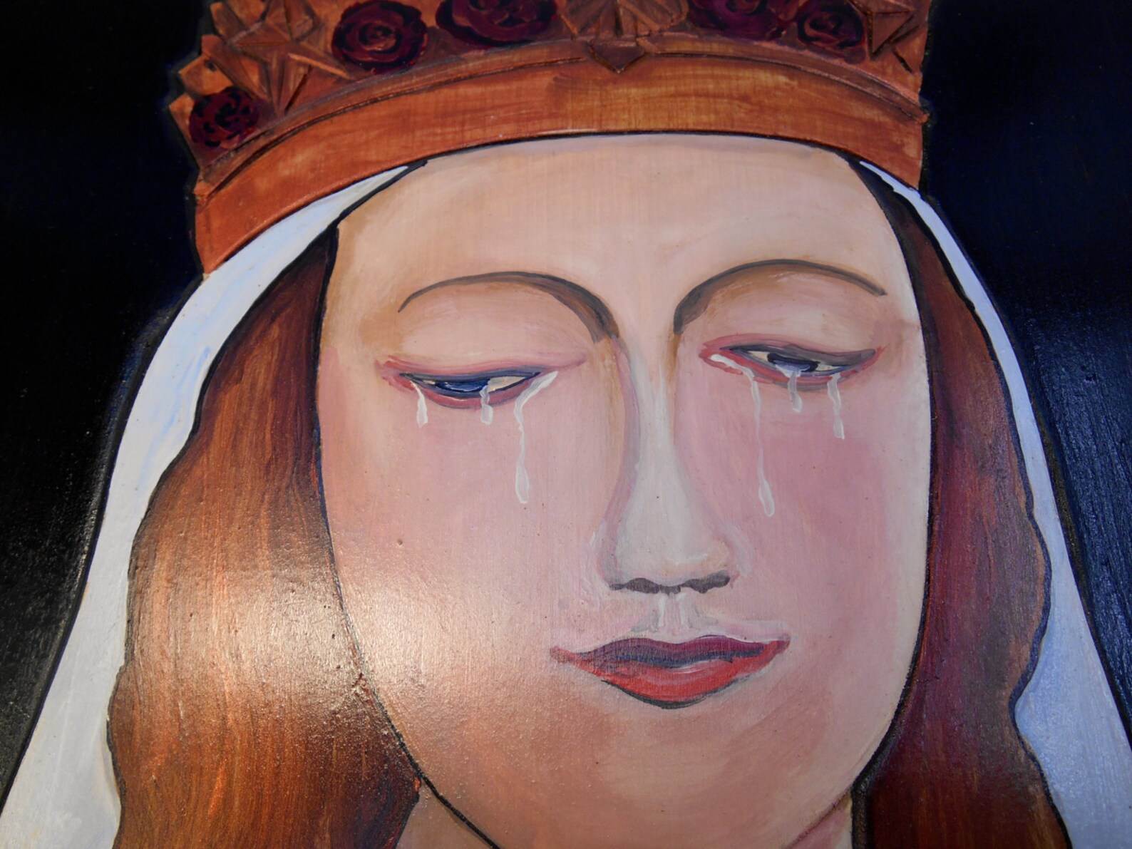 Our Lady of La Salette Painting of Mary, Lent Painting of Mary ...