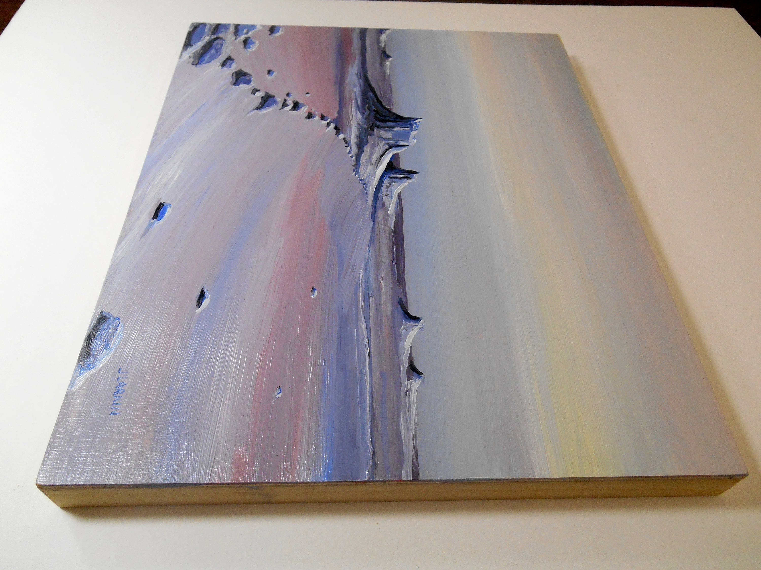 Landscape Oil Painting, Oil on Wood Panel, Terrestrial Landscape, 8x10 ...