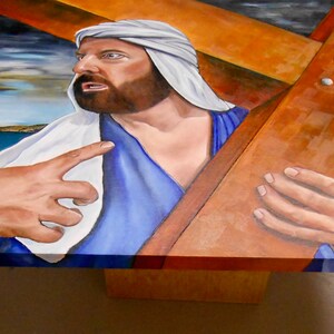 Simon of Cyrene, Lenten Oil Painting, Passion of Jesus, Calvary ...