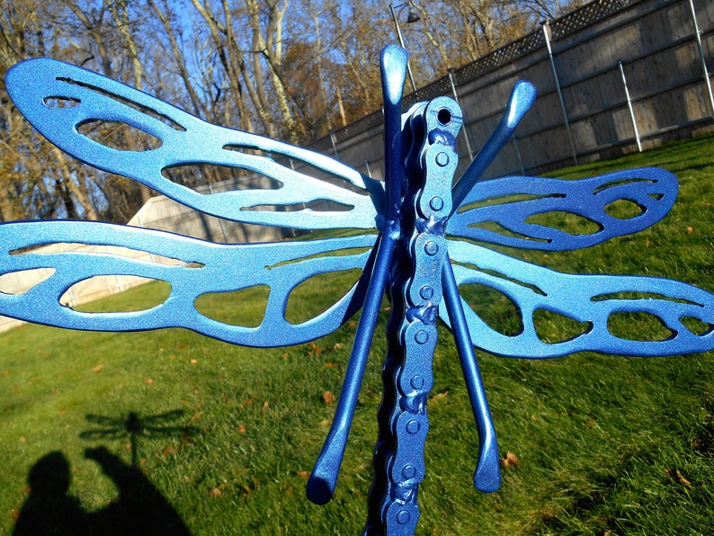 Large Dragonfly Sculpture, Metal Dragonfly, Steampunk Metal Art, Gift ...