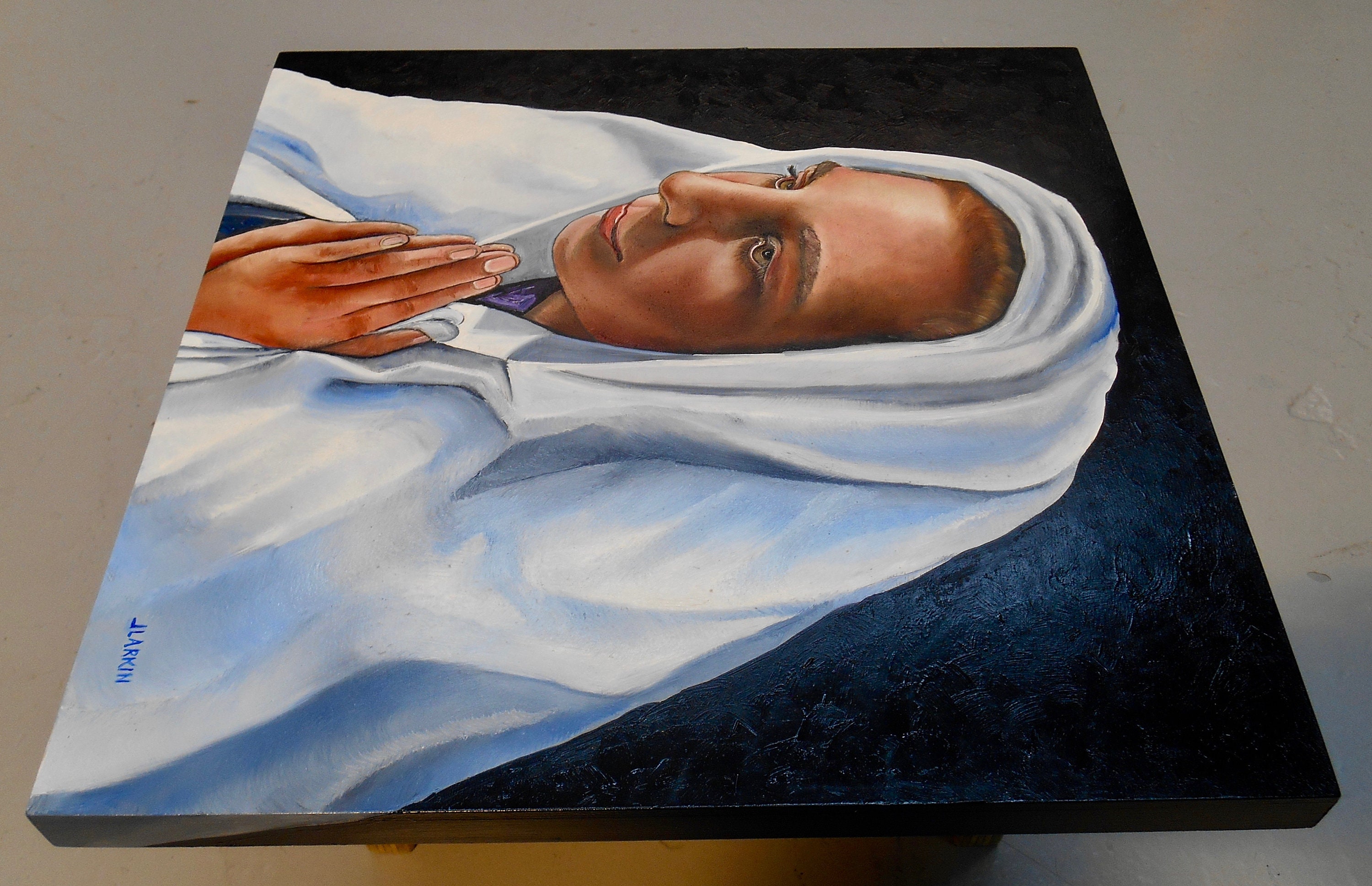 Oil Painting Virgin Mary, Jewish Woman, Original Religious Painting ...