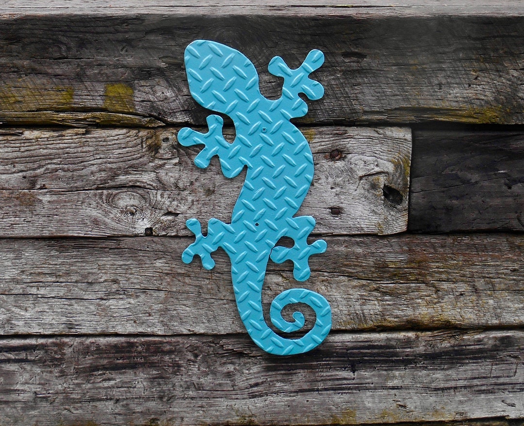 Large Metal Gecko/southwest Metal Art/rustic Metal Farmhouse Decor ...