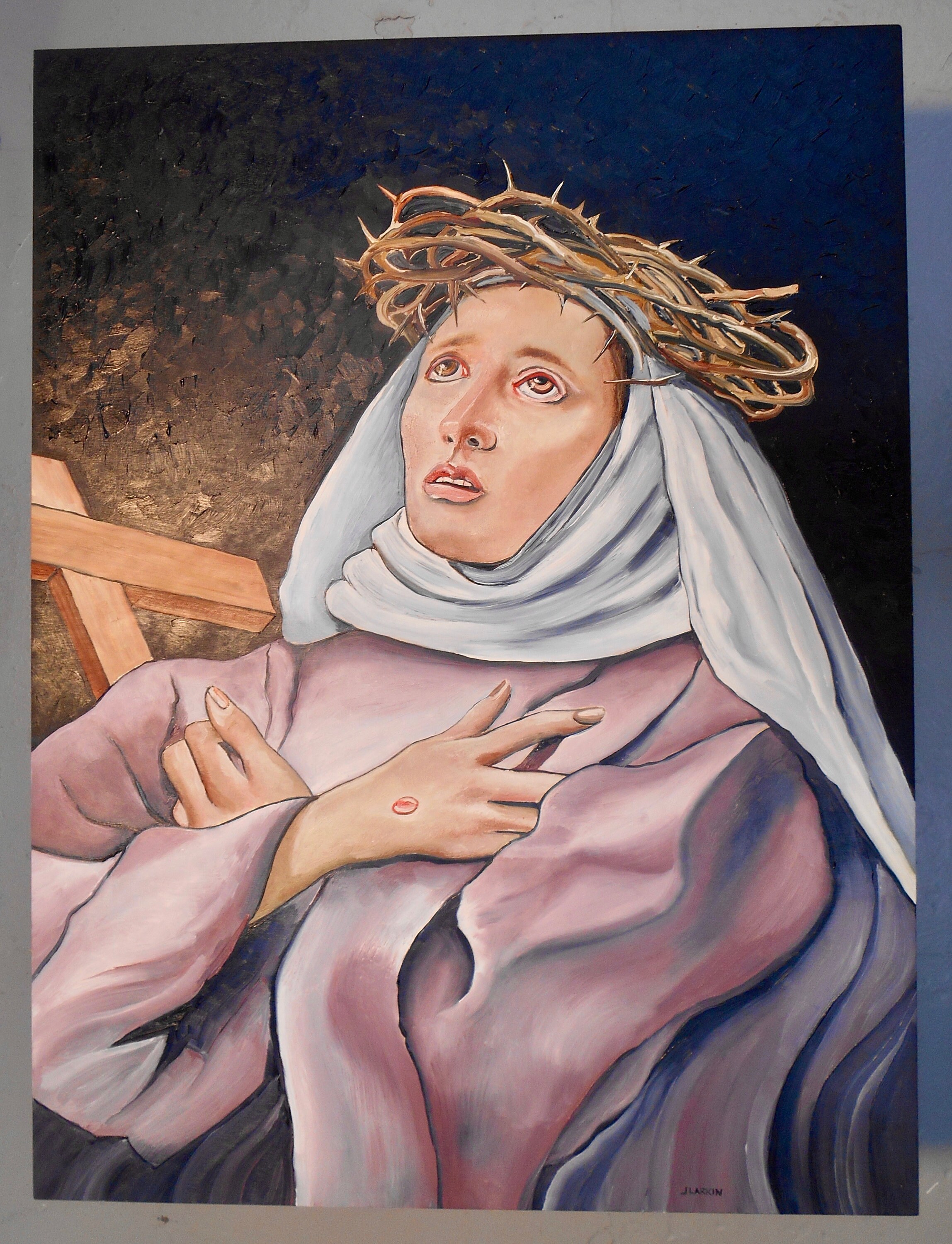 Saint Catherine of Siena, Oil Painting of Saint Catherine, Catholic Art ...