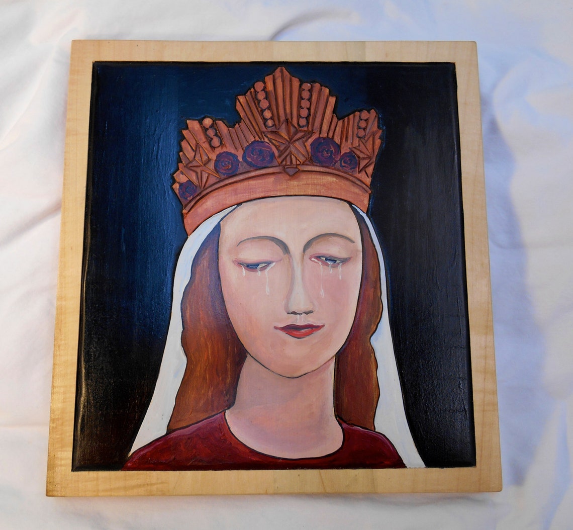 Our Lady of La Salette Painting of Mary, Lent Painting of Mary ...