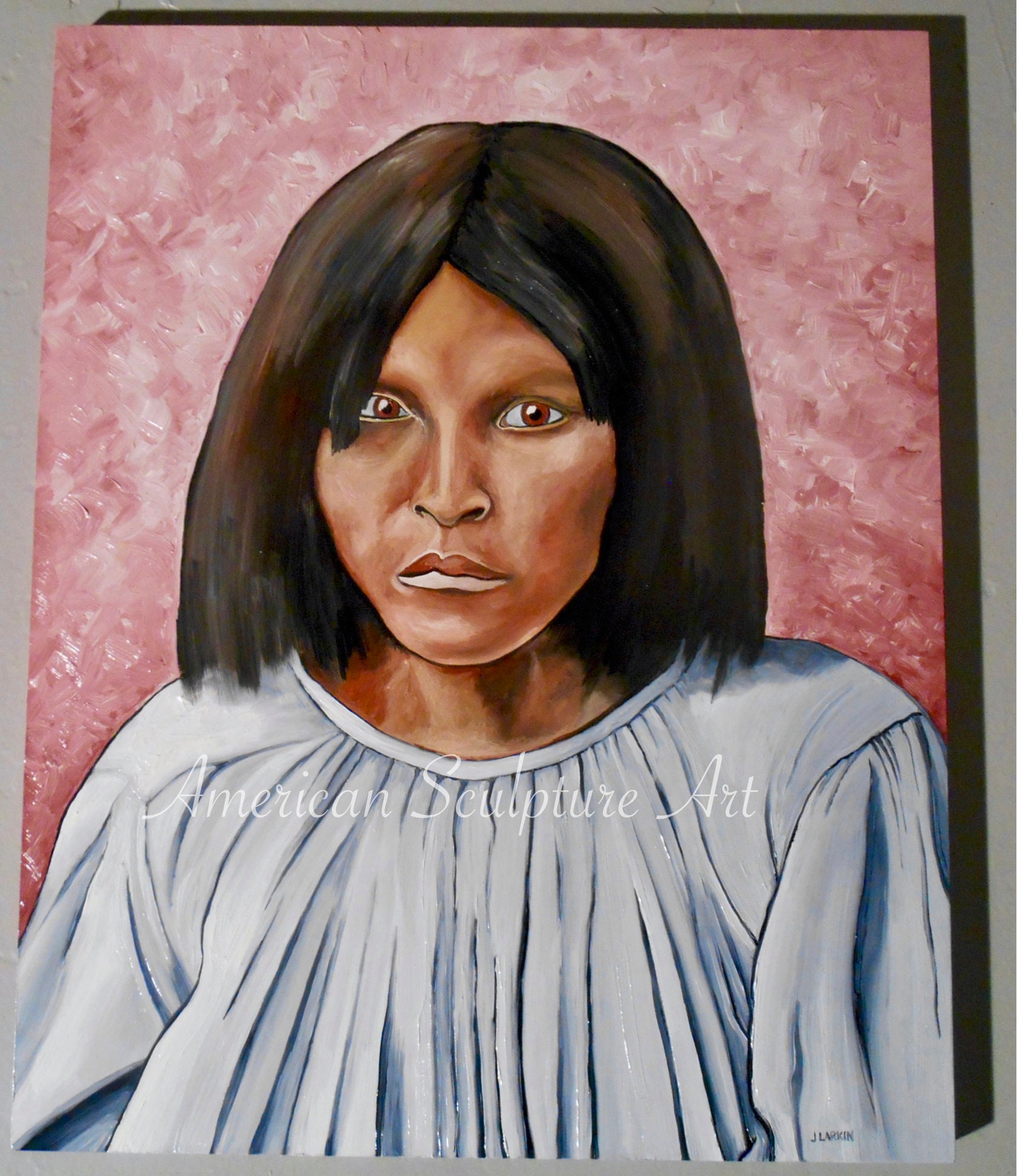 Native American Oil Painting Original Oil Indian Woman Oil - Etsy
