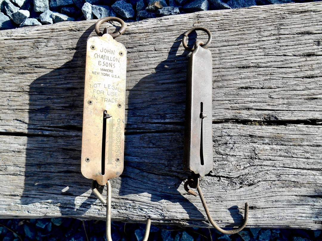 Vintage Metal 50 Lb John Chatillon and Sons Package Scale, PS &W ...