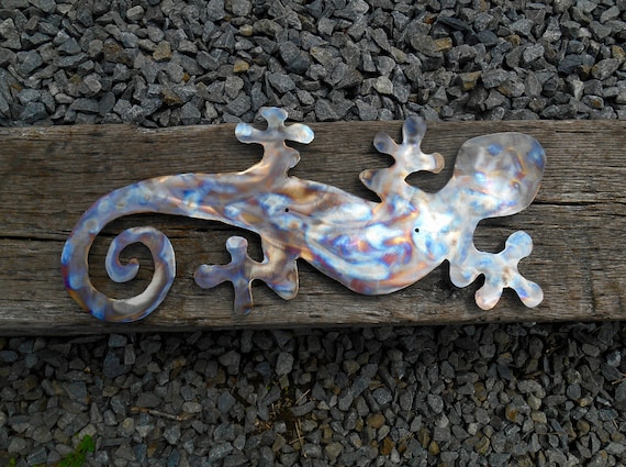 Gecko Lizard Metal Lizard Metal Art Lizard Metal Wall | Etsy