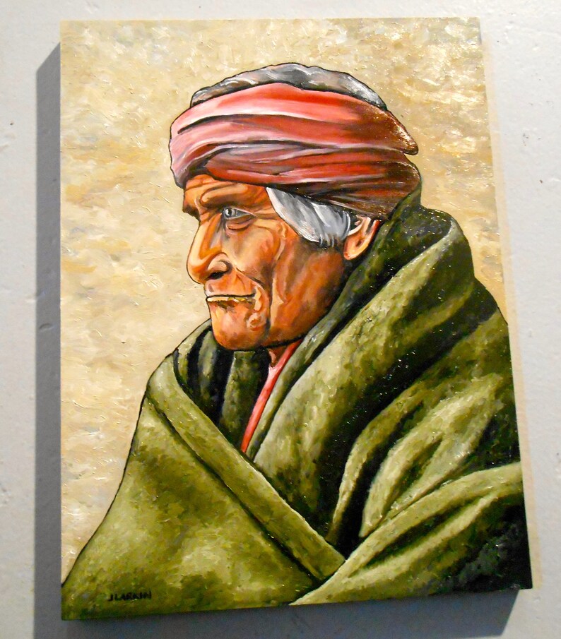 Geronimo, Apache Brave, Native American Oil Painting, American Indian ...