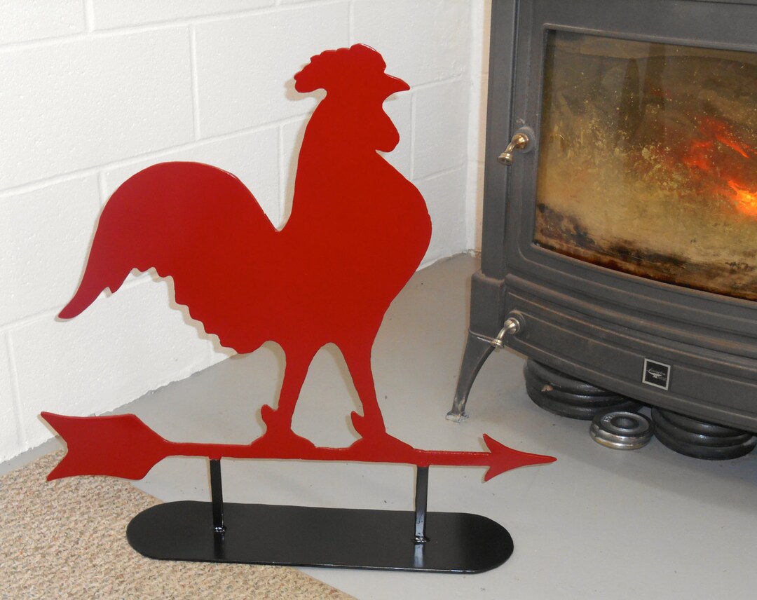 Metal Red Rooster Silhouette, Shop Sign, Open Sign, Rooster Silhouette ...