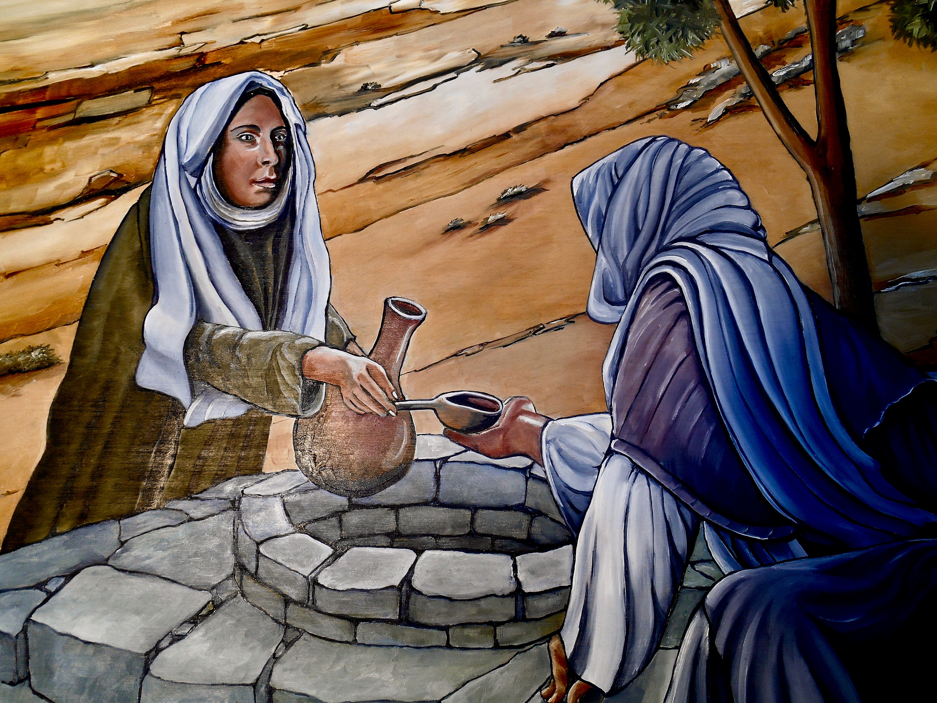 Woman at the Well, Biblical Oil Painting, Period Piece, Christian Art ...