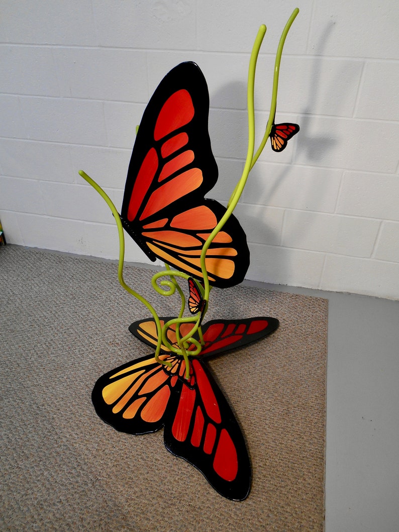 Butterfly Metal Wall Decor, Plasma Cut Metal Butterfly, Large ...