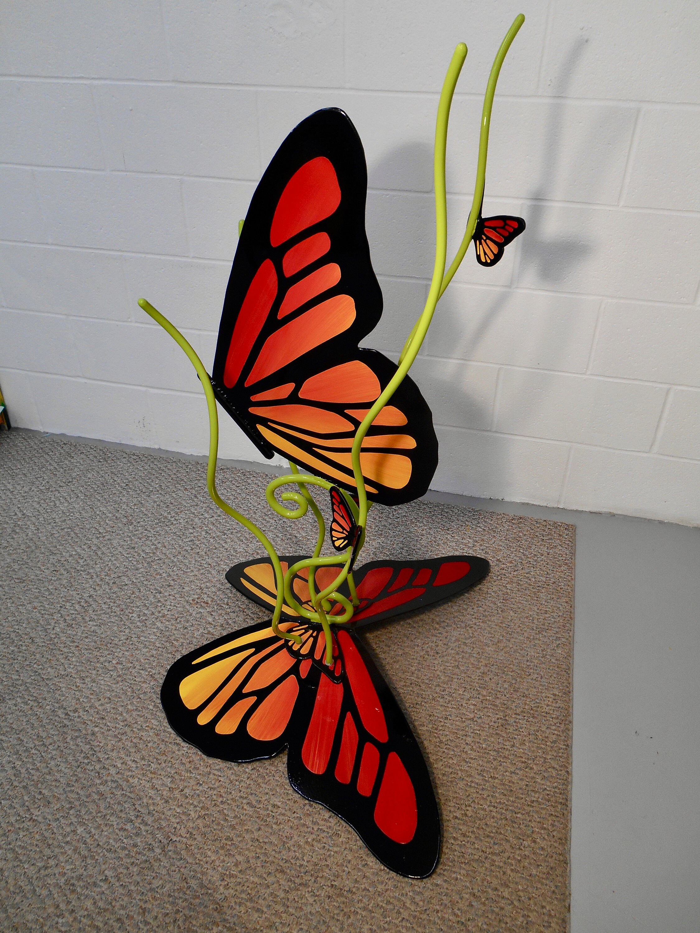 Butterfly Metal Wall Decor, Plasma Cut Metal Butterfly, Large ...