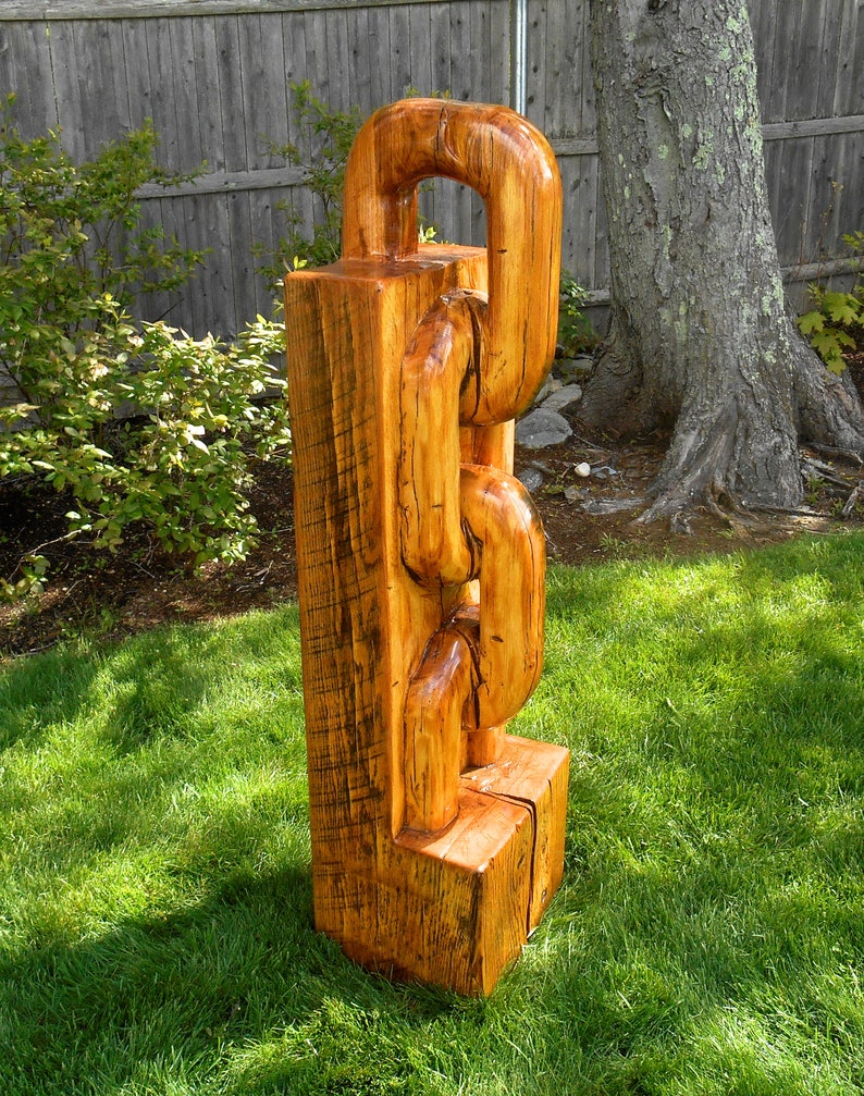Oak Timber Relief Carving, Chain Saw Carving, Wooden Chain Sculpture ...
