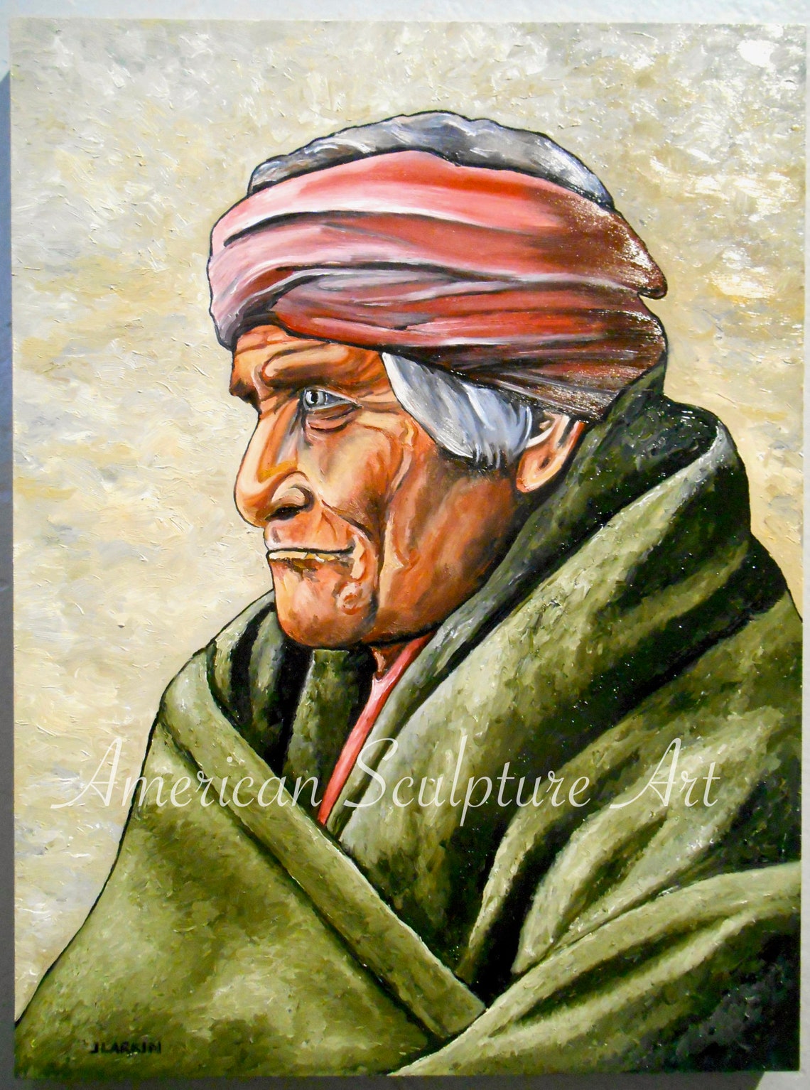 Geronimo, Apache Brave, Native American Oil Painting, American Indian ...