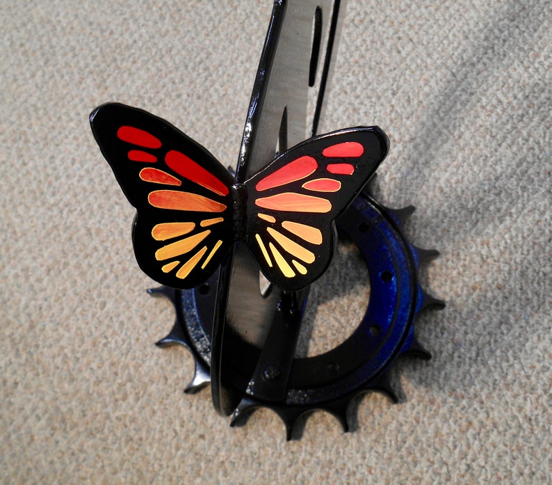 Giant Music Sculpture, Butterfly Garden Art, Music Clef Butterfly Metal ...