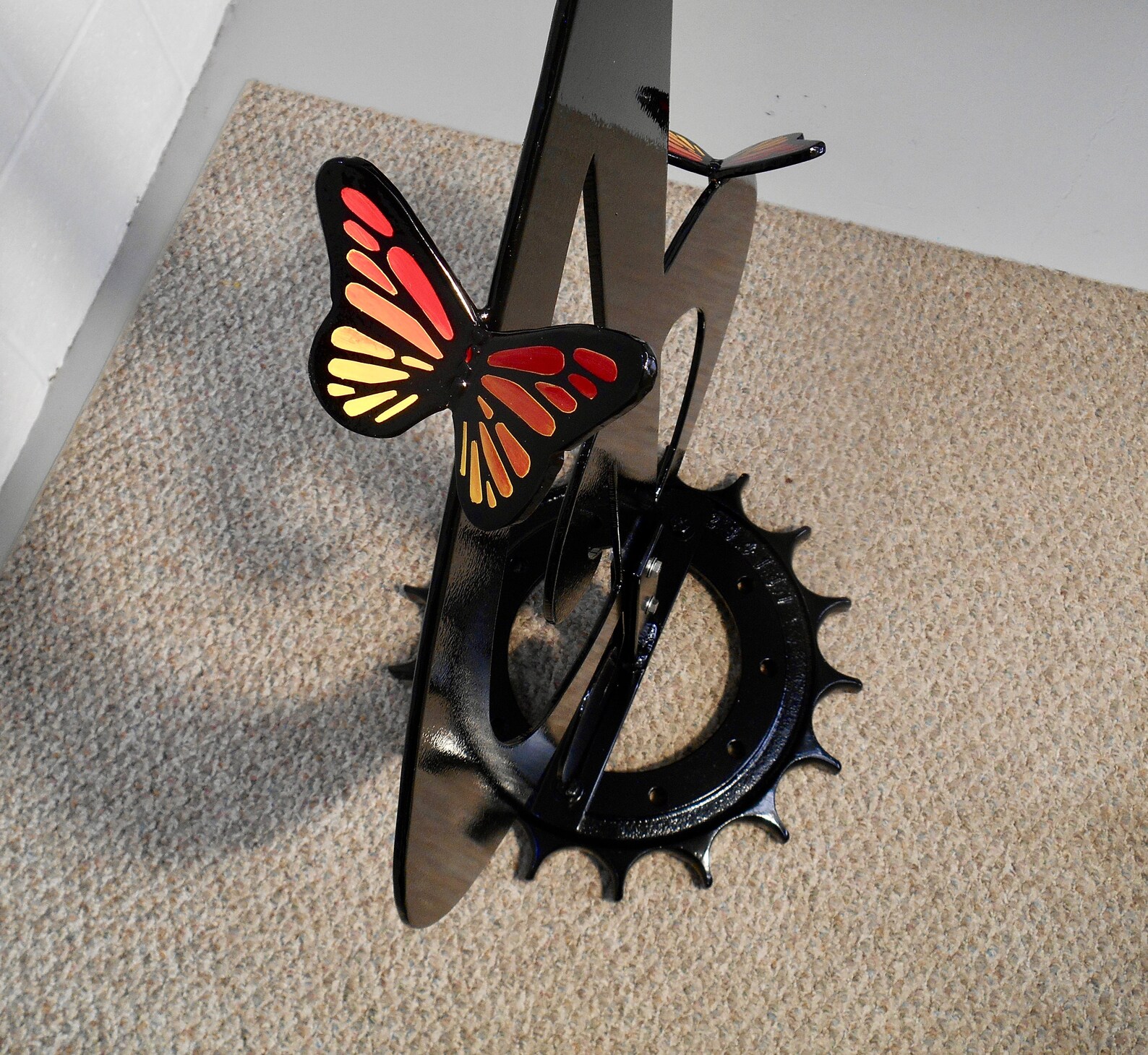Giant Music Sculpture, Butterfly Garden Art, Music Clef Butterfly Metal ...