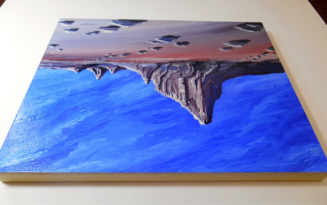 Landscape Oil Painting Oil on Wood Panel Terrestrial - Etsy