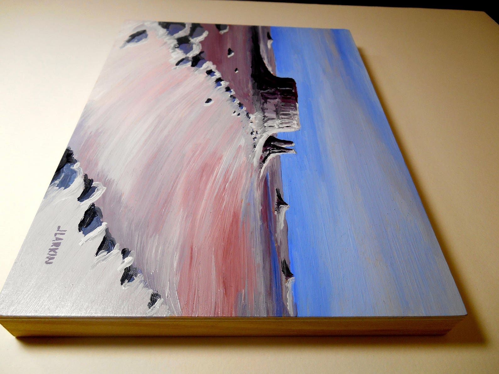 Landscape Oil Painting, Oil on Wood Panel, Terrestrial Landscape, 8x10 ...