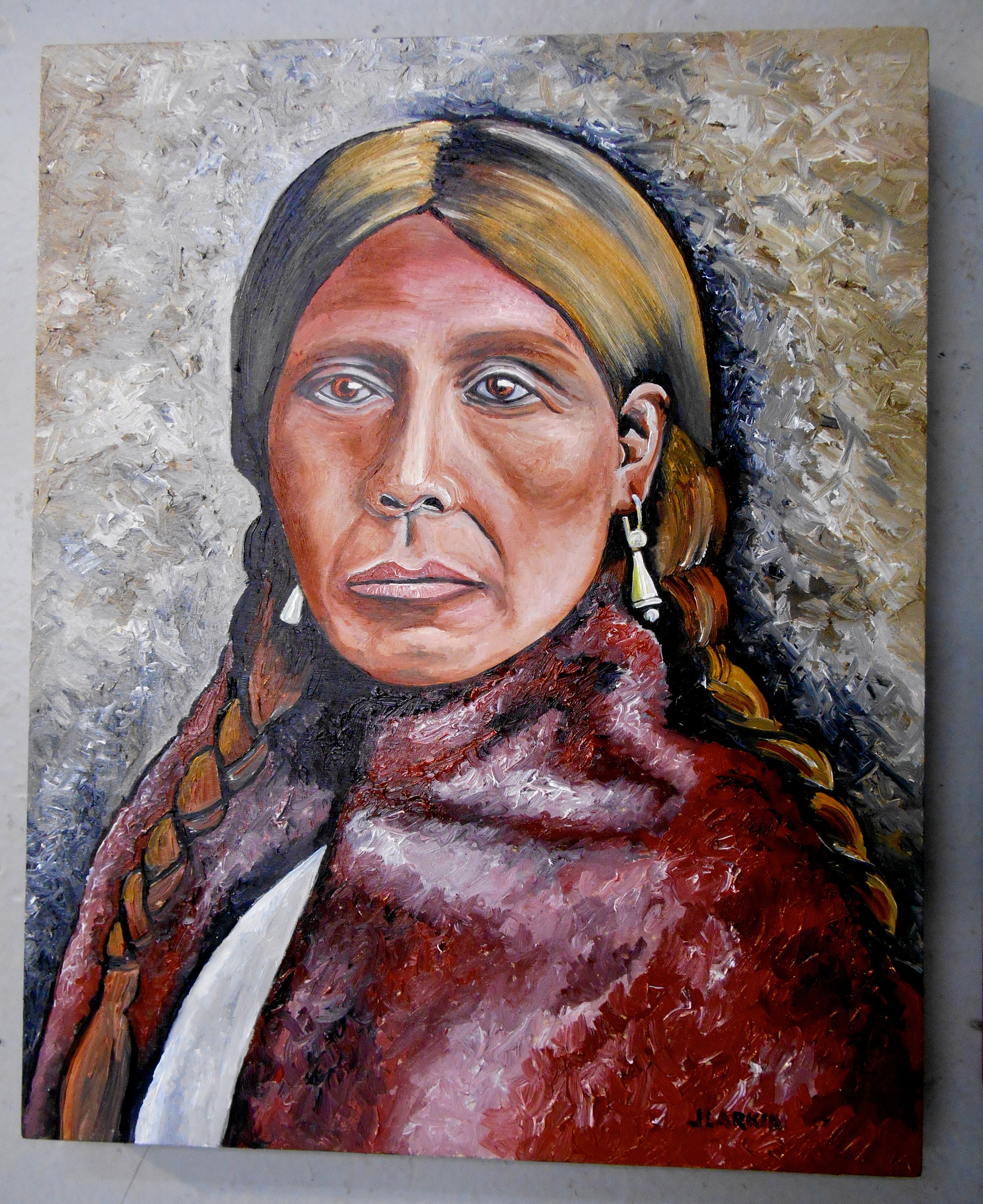 Native American Oil Painting, American Indian Woman Oil Painting ...