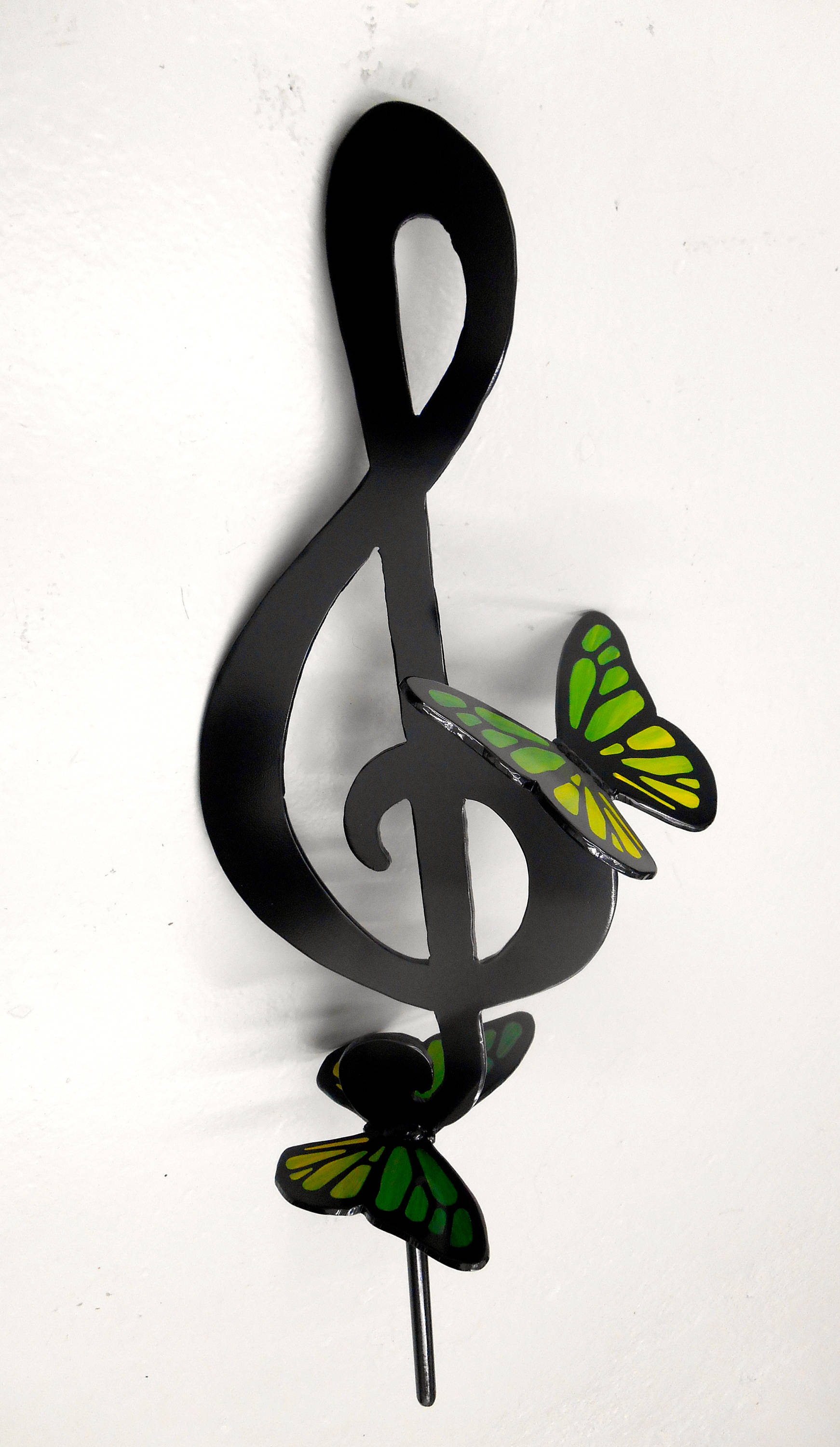 Music Lover, Garden Stake, Treble Clef, Metal Garden Sculpture ...