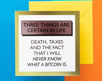 Bitcoin Birthday Card - Etsy
