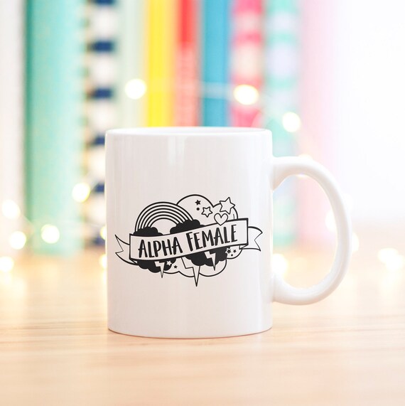 Monochrome Coffee Mug Alpha Female Mug Girl Boss Mug | Etsy