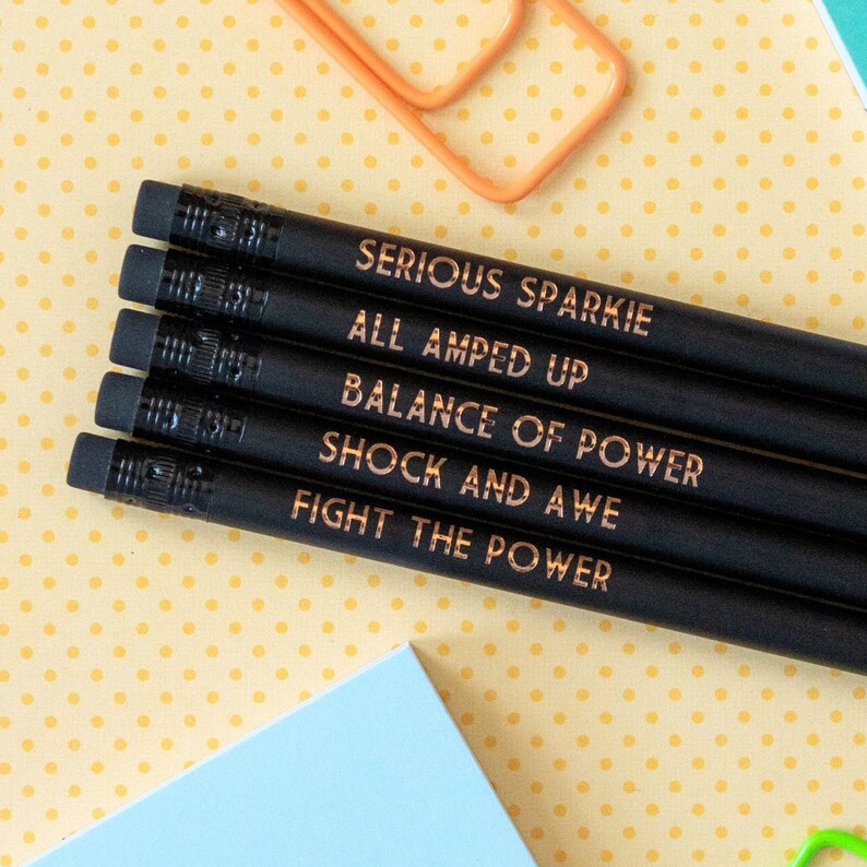 Electrician Pencils | Serious Sparkie - Etsy UK
