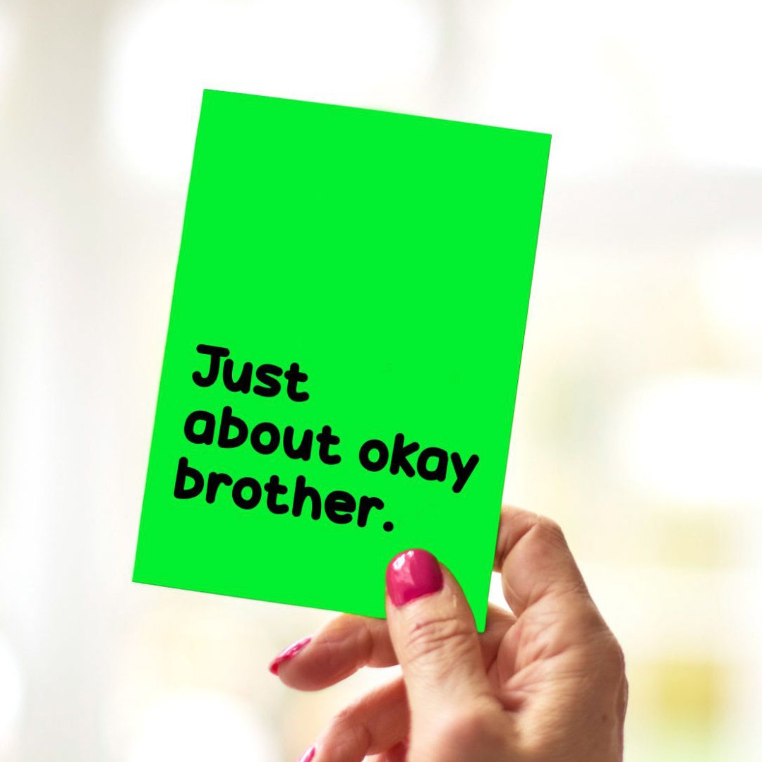 Funny Brother Birthday Card, Rude Brother Birthday Card, Brother Thank ...