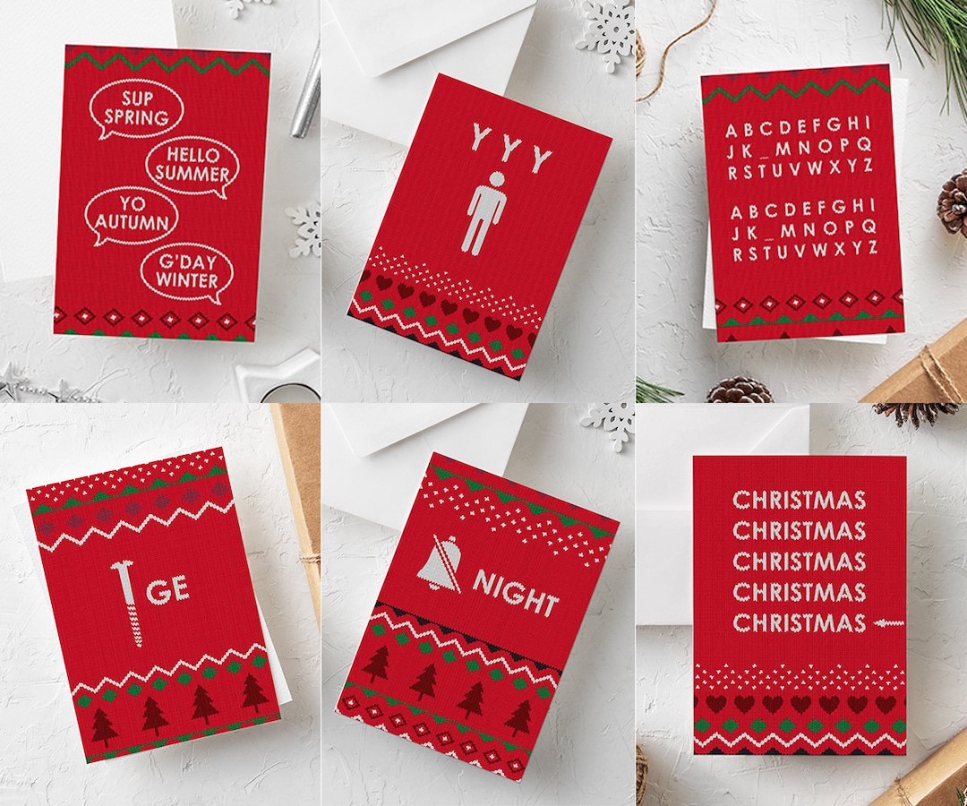 Funny Christmas Cards | Pack of 12 - Etsy UK