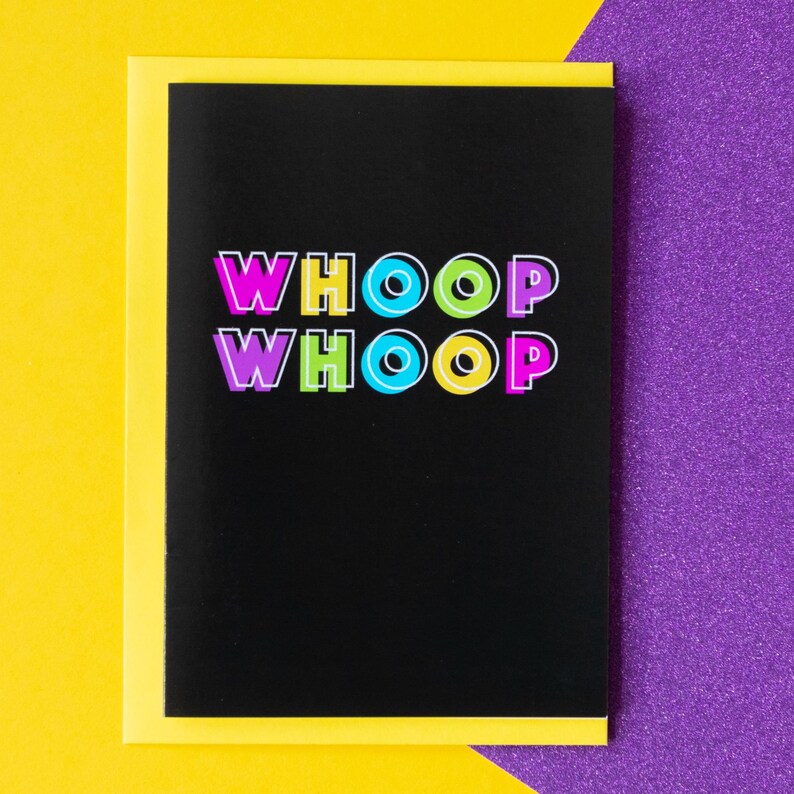 Funny Congratulations Rainbow Card Whoop Whoop - Etsy
