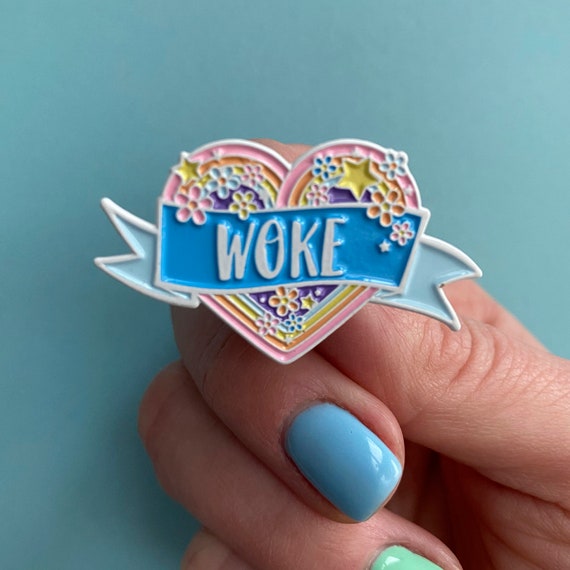 Woke Enamel Pin | Etsy