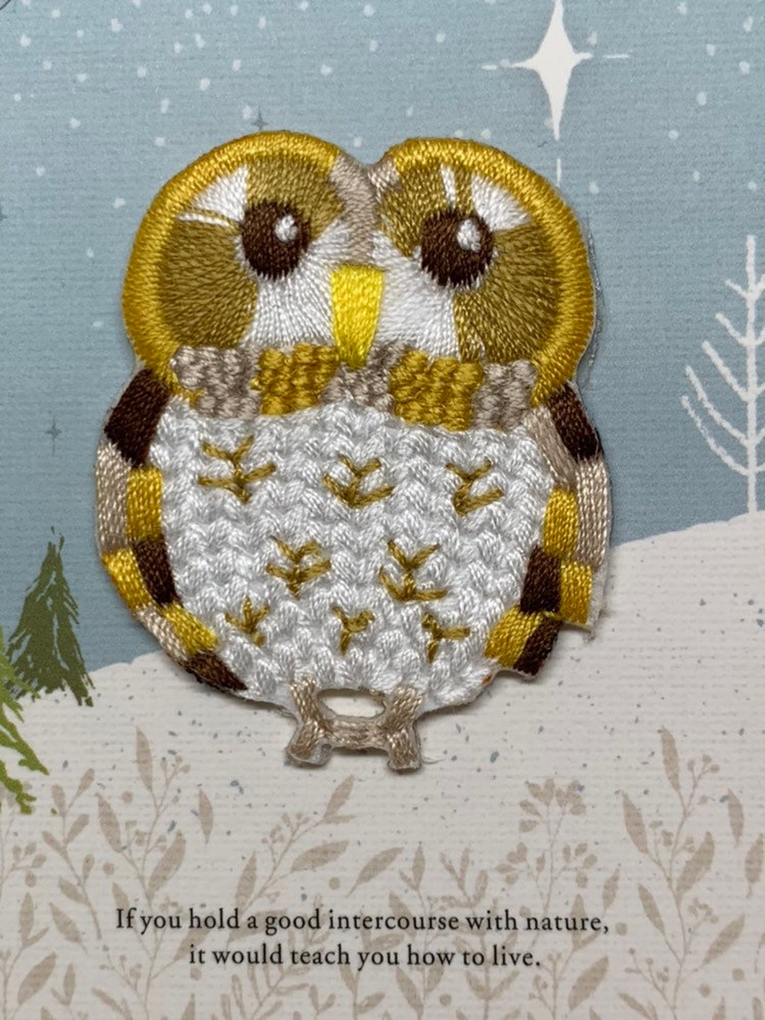 Night Owl Patches Iron On/ Bird Patches / Kids Sewing/ Jacket ...