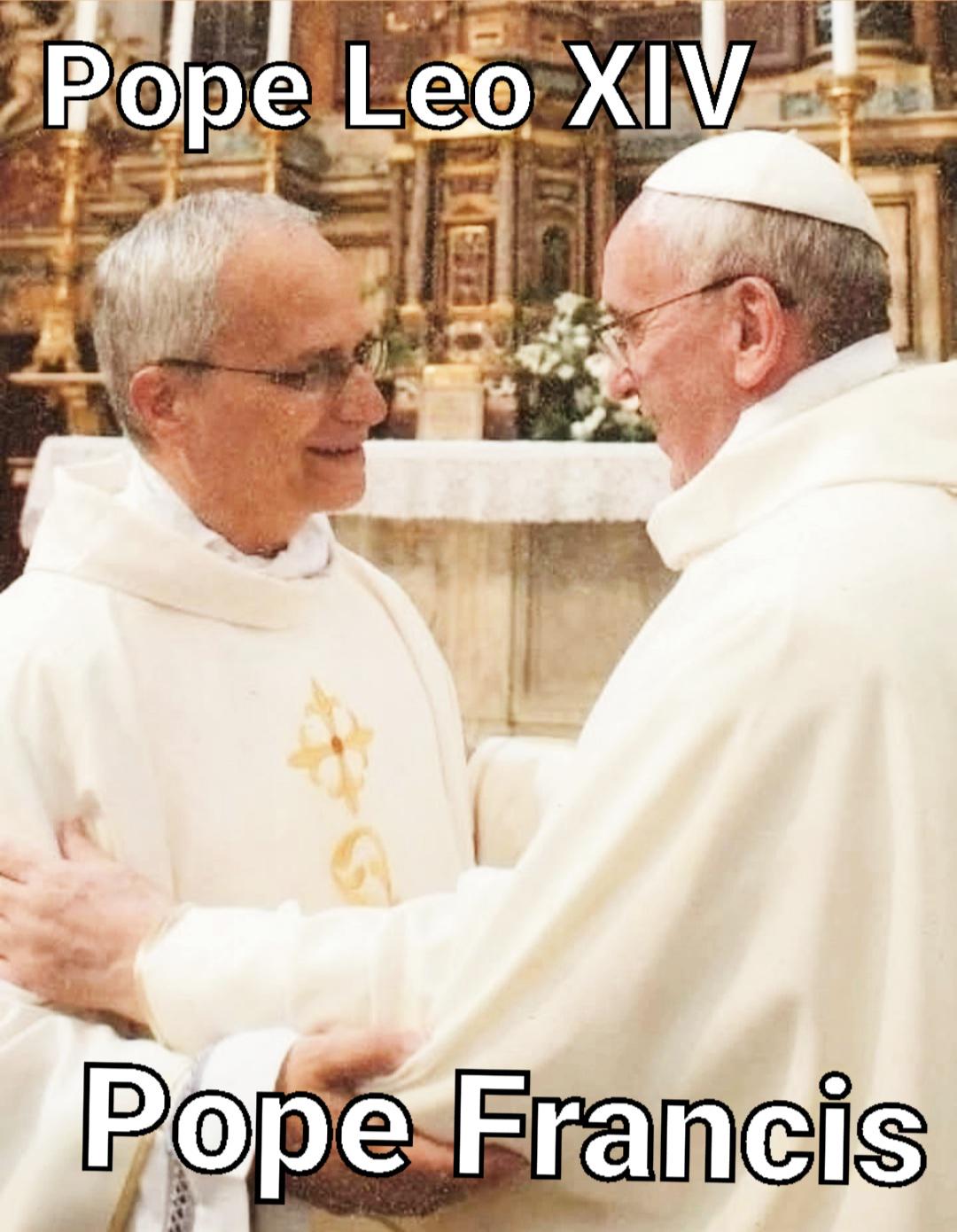 Pope Leo XIV Robert Francis Prevost and Pope Francis Fridge Magnet ...