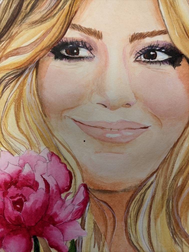 Jlo Jennifer Lopez Portrait, Woman Portrait, Painting© - Etsy