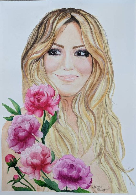 Jlo Jennifer Lopez Portrait Woman Portrait Painting© - Etsy