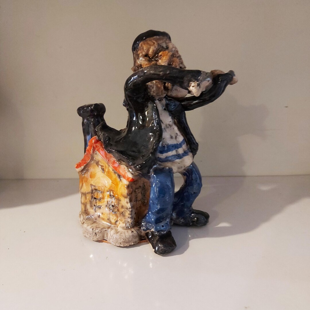 Jewish Figure Fiddler on the Roof, Ceramic Sculpture, Unique, Handmade ...