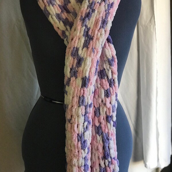 Finger Knit Scarf - Etsy