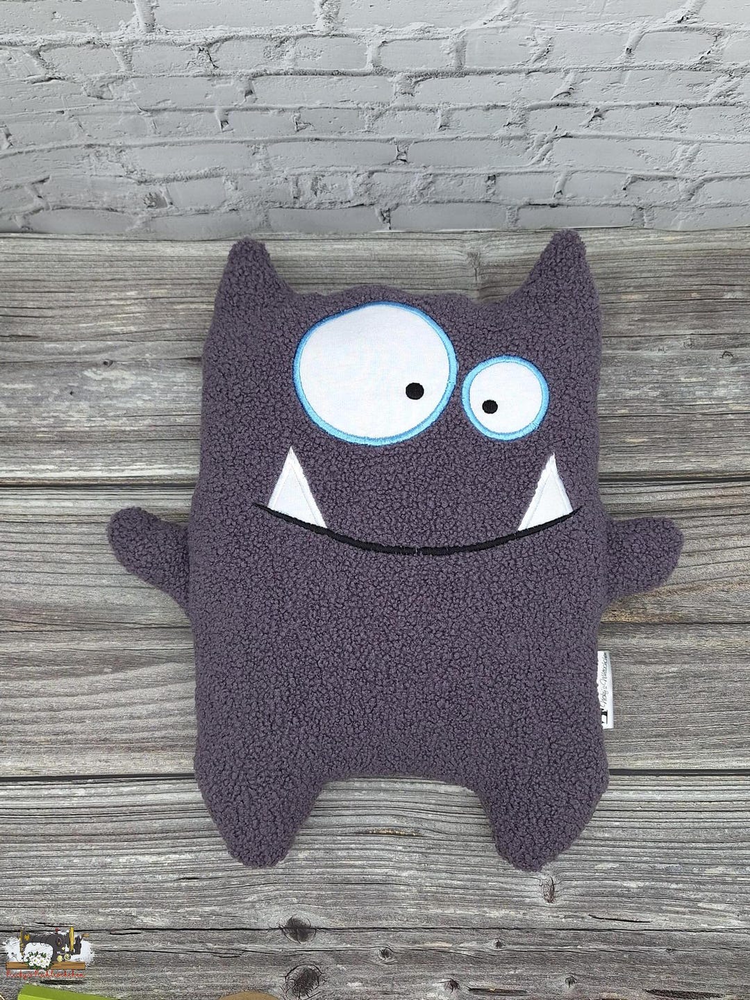 Decorative Cushion – Cheeky Cuddly Monster Made of Bouclé | Handmade ...