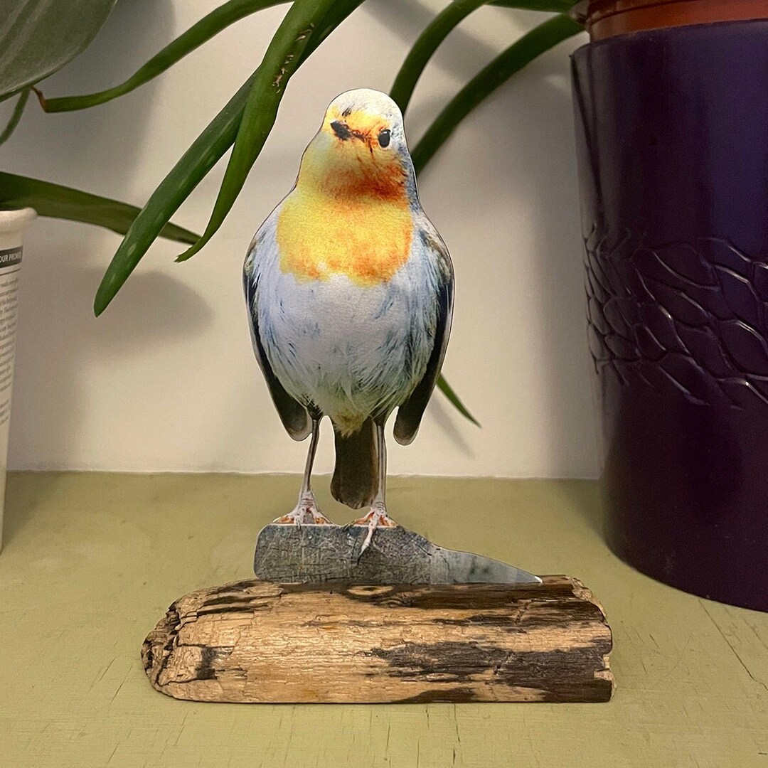 Metal Robin Redbreast Robin Sculpture Bird Sculpture Metal Standing ...