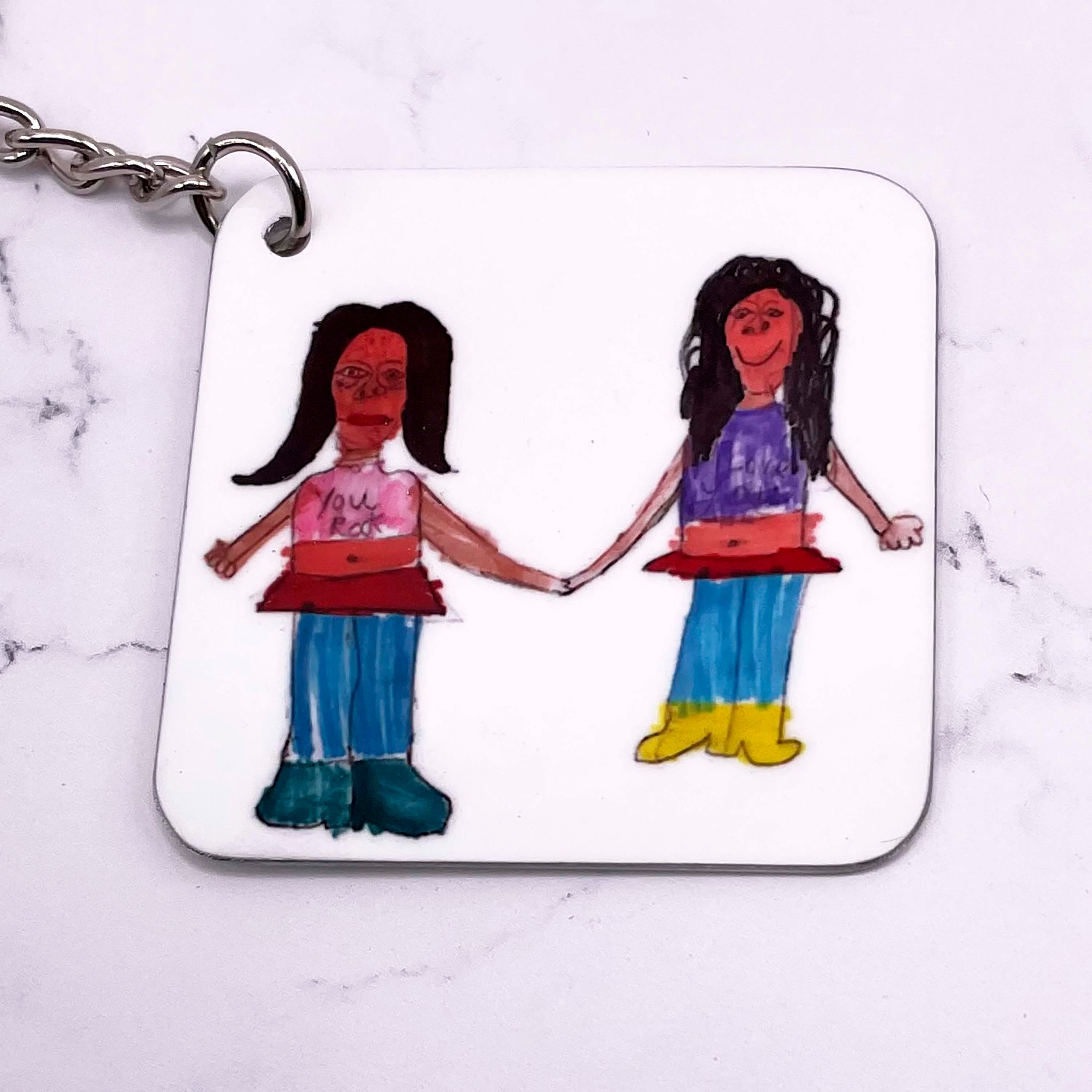 Photo Keyring Personalised Square Keyring Custom Photo - Etsy UK