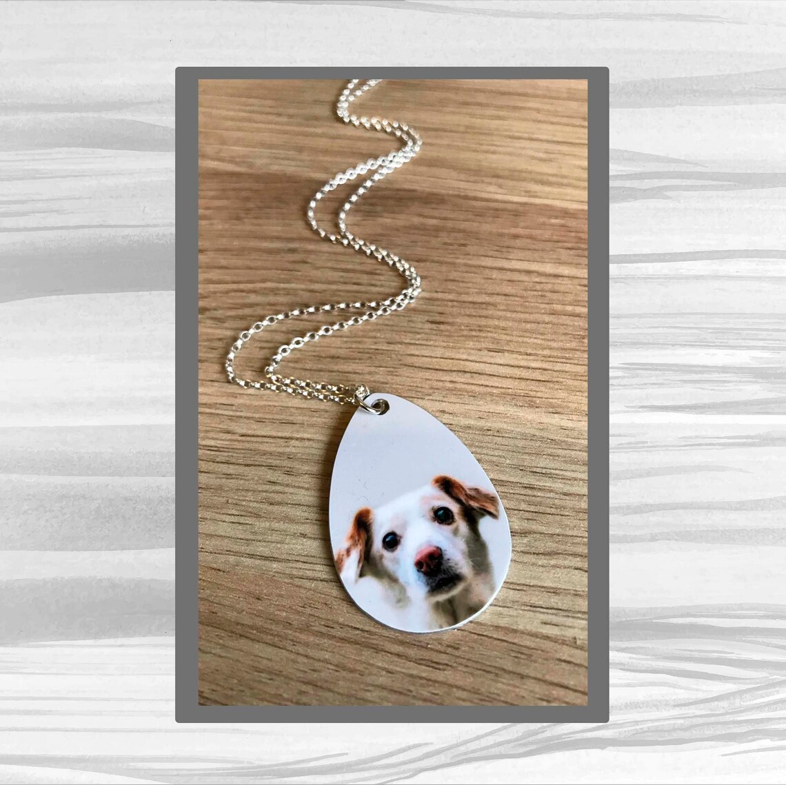Custom Tear Drop Dog Pendant Custom Tear Drop Necklace - Etsy UK