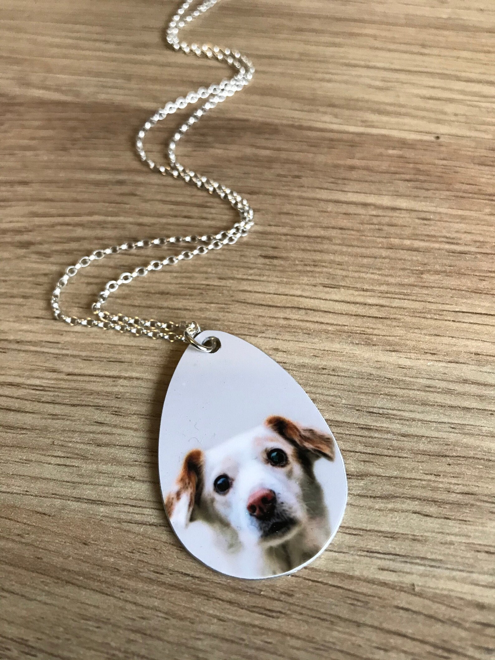 Custom Tear Drop Dog Pendant Custom Tear Drop Necklace - Etsy UK