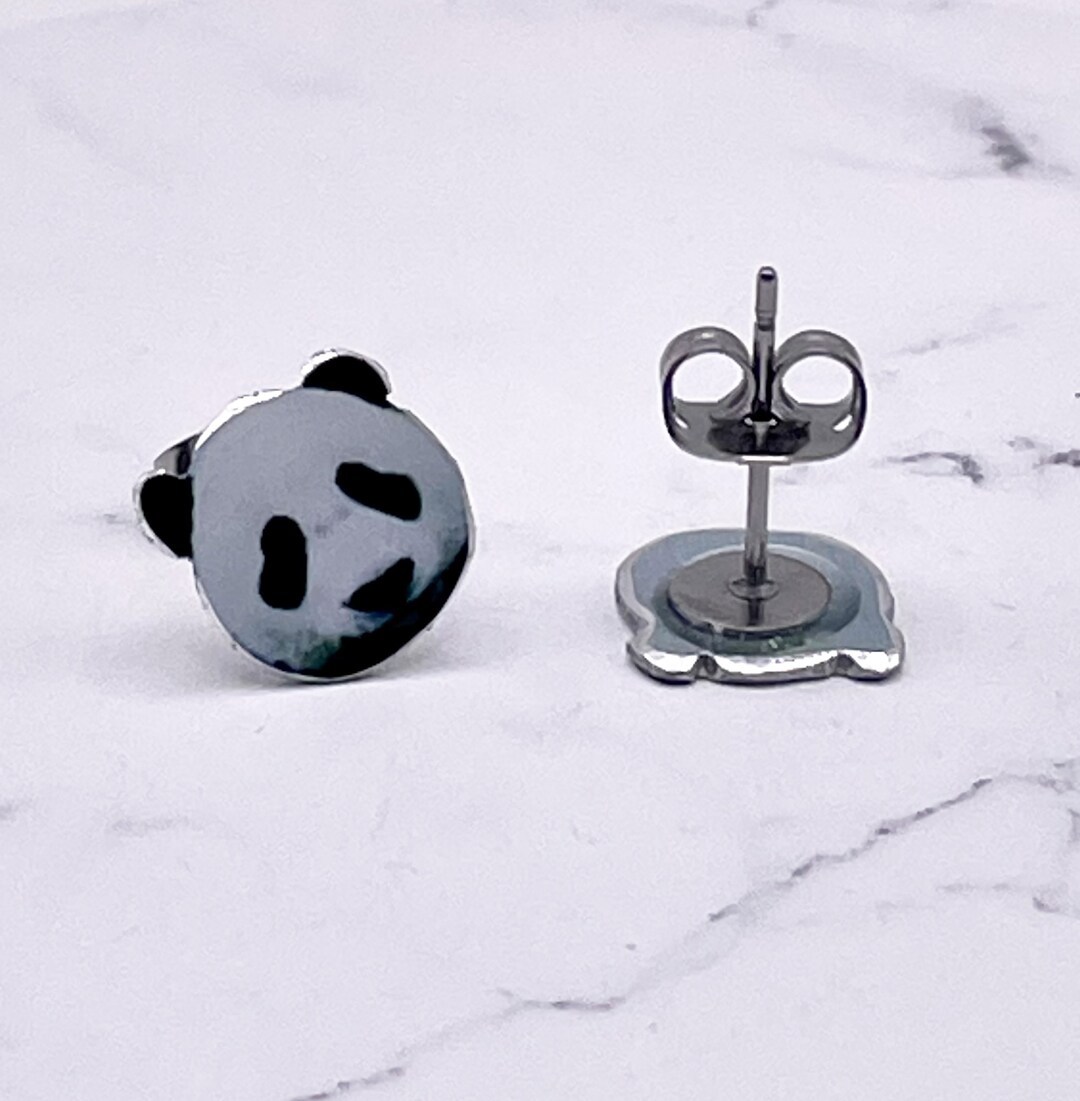 Cute Pandas Panda Stud Earrings Panda Earrings Cute Panda Earrings ...