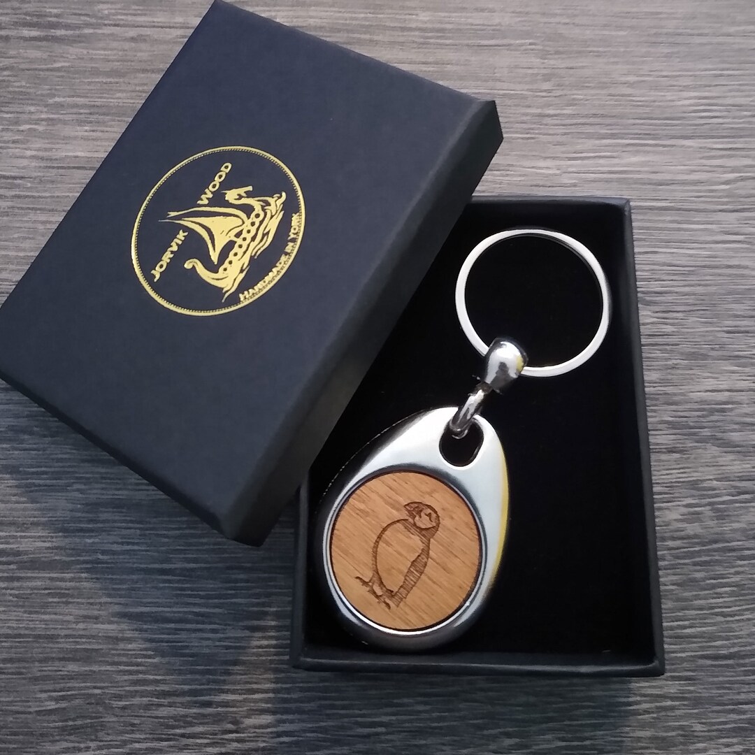Personalised Puffin Keyring, Custom Keychain - Etsy