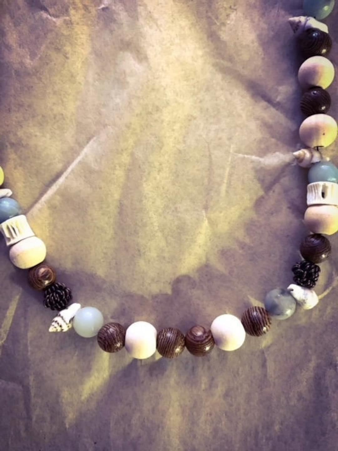 Agwe Lwa of the Sea, Ocean Protector Shark Vertebrae and Cowrie Shell ...