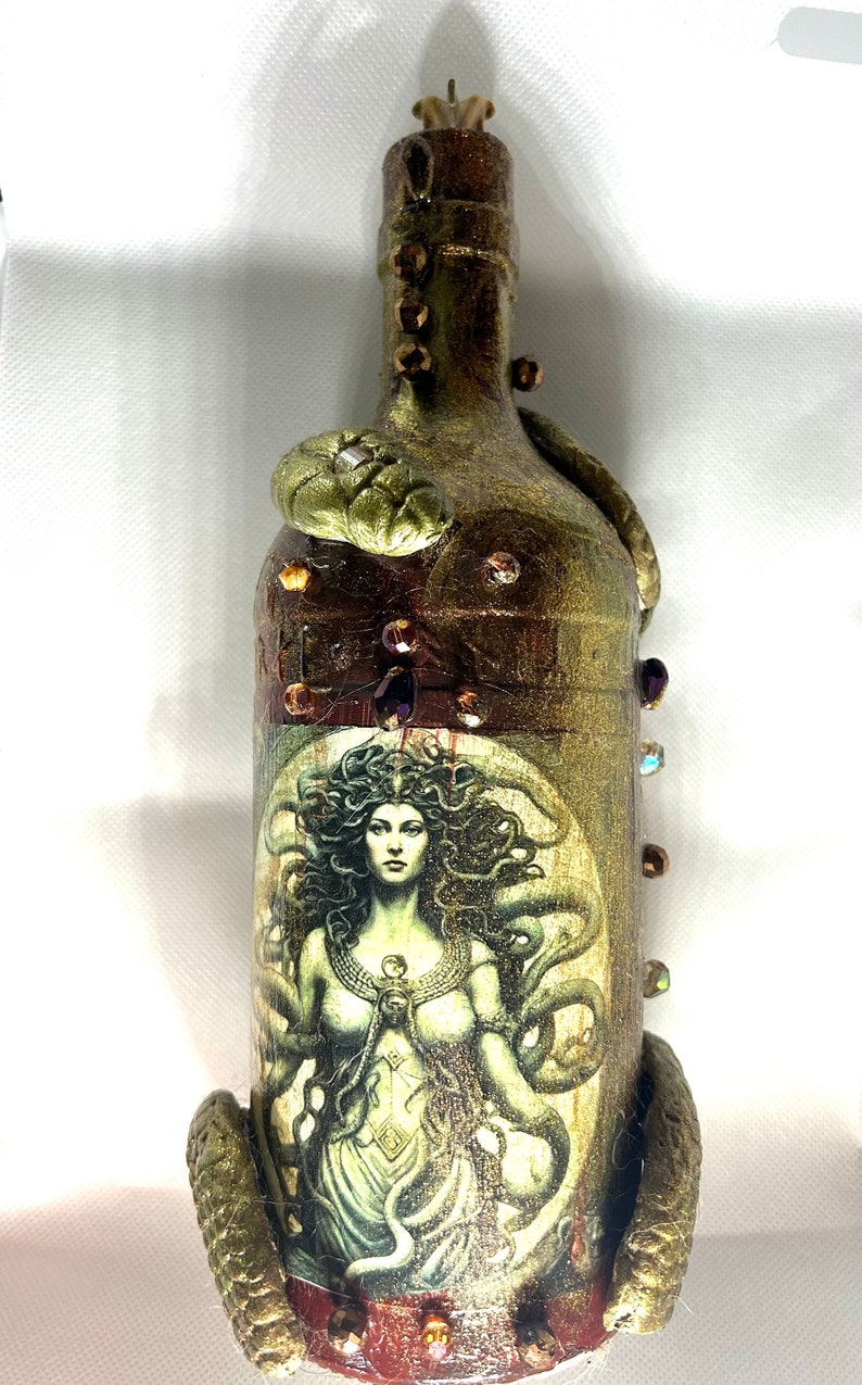 Medusa Serpent Goddess Spirit Altar Bottle Witchcraft - Etsy