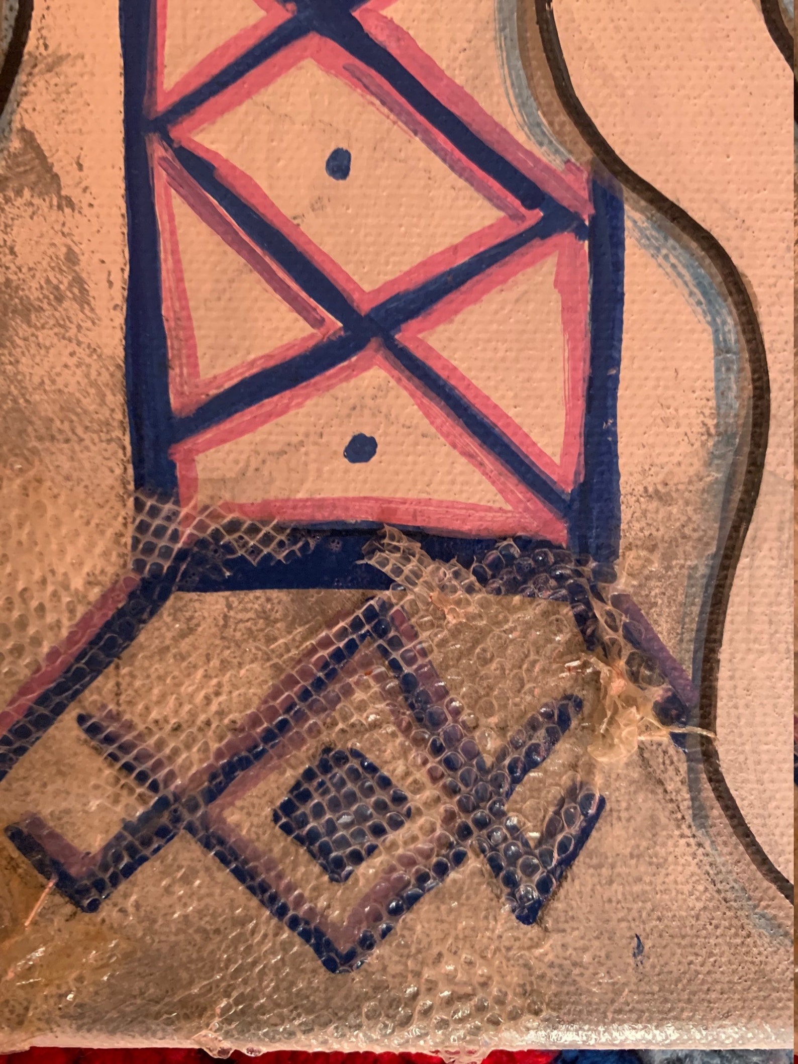 Papa Damballah Papa Danbala Painting Voodoo Real Snake Skin Vodou - Etsy
