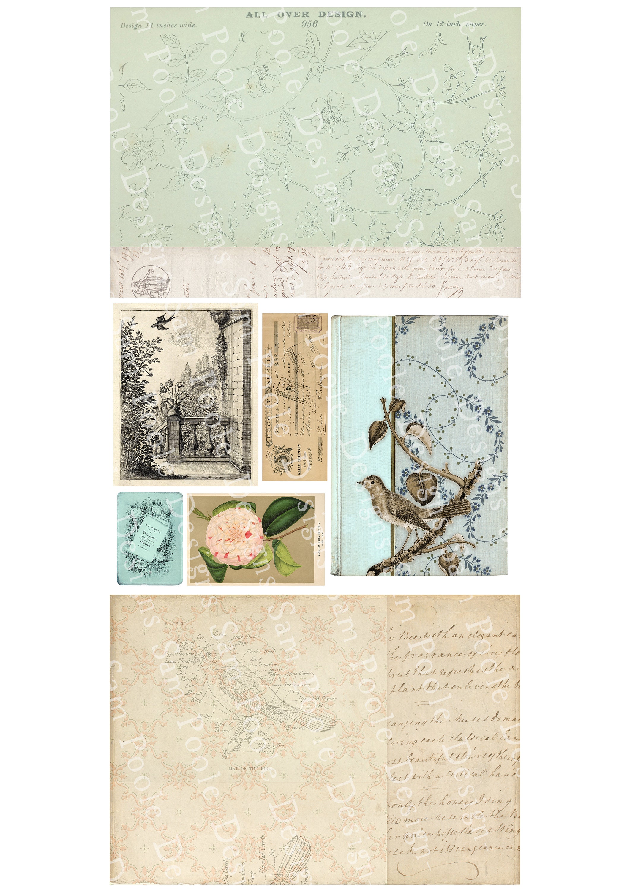 Spring Garden Junk Journal A4 Paper Collection - Digital Download ...