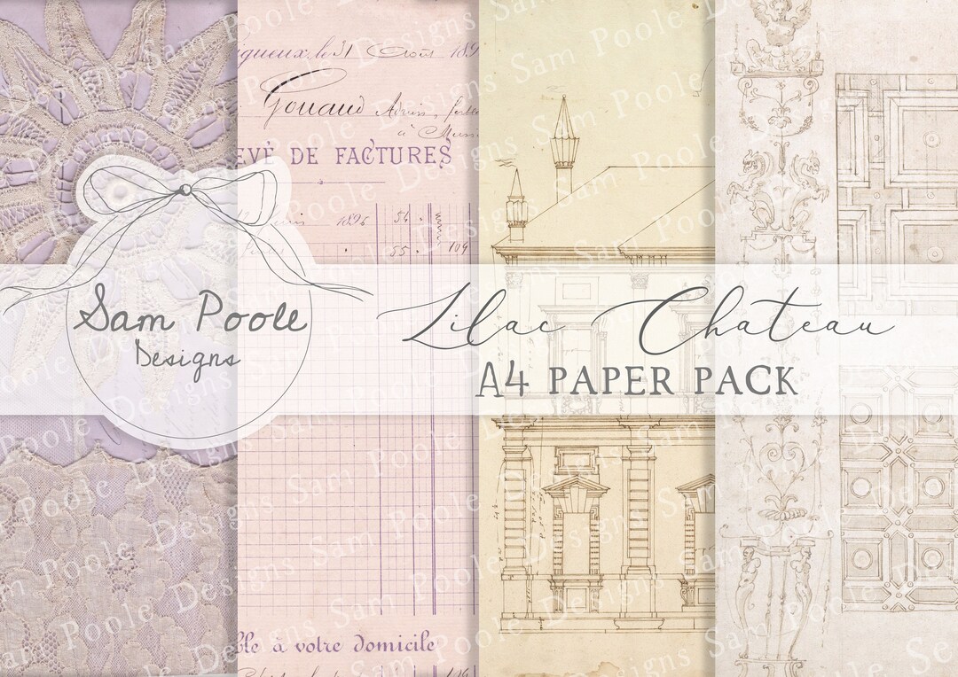 Lilac Chateau Junk Journal A4 Paper Collection - Digital Download ...